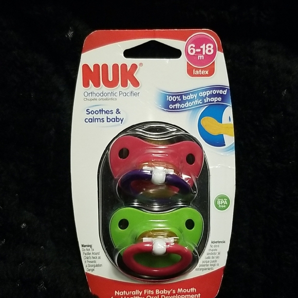 Nuk | Other | New Orthodontic Pacifier Set Pink And Green | Poshmark